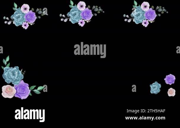 flower Floral frame Background transparent background with an alpha ...