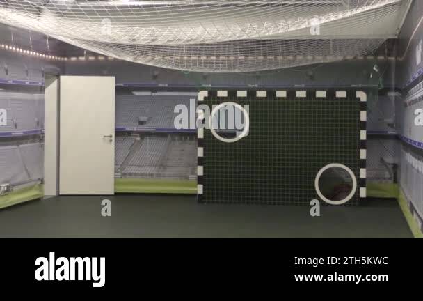 MUNICH, GERMANY - JUNE 28: The warm-up room in the Allianz Arena ...