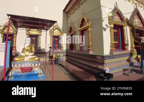 George Town, Malaysia - Jan 2023: Wat Chaiya Mangalaram is a popular ...