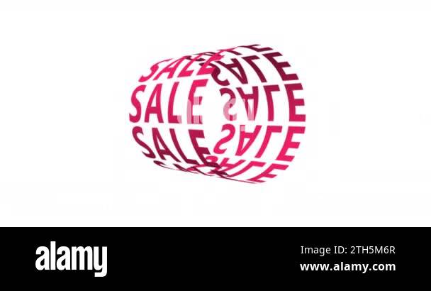 Sale or discount typography on white background. Sale loop animation ...