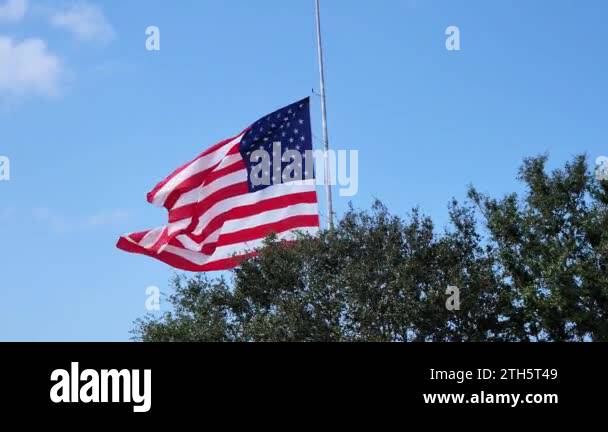 Flag lowered to half mast Stock Videos & Footage - HD and 4K Video ...