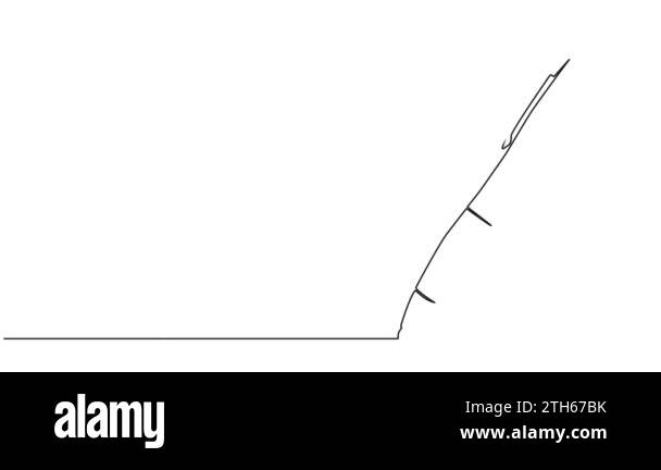 animated single line drawing of ballpoint pen, line art animation Stock ...