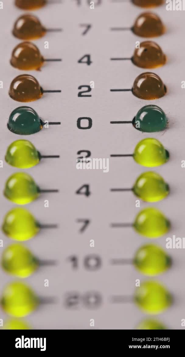 Vertical video LED indicator of sound level signal on mixing console ...