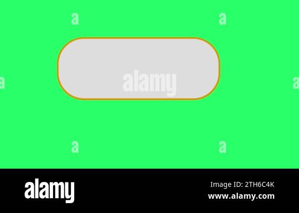 Animation white text box with mouse cursor isolate on green background ...