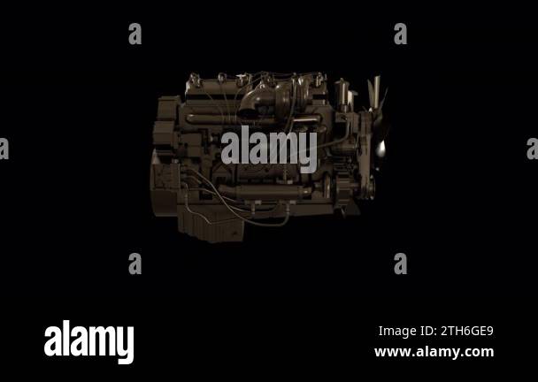 Truck Engine animation with transparent (alpha) background Stock Video ...