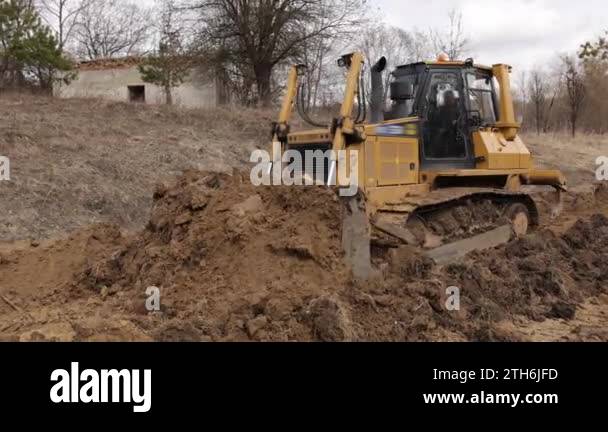 Heavy backhoe construction machinery equipment concept. Earth mover ...