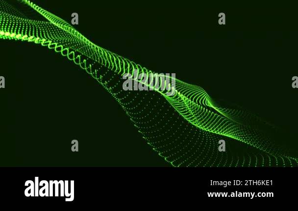 Green color Animation cyber or technology background. Abstract ...