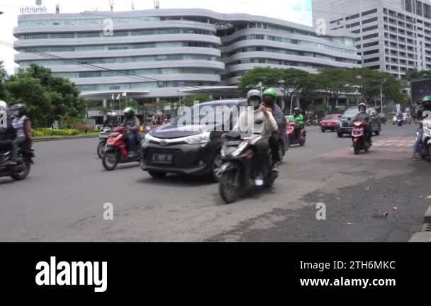 Surabaya, East Java, Indonesia - February, 2023 : Pakuwon street ...