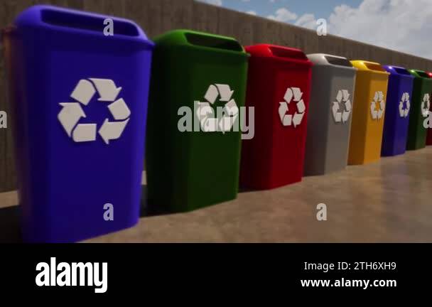 Recycle garbage bins Stock Videos & Footage - HD and 4K Video Clips - Alamy