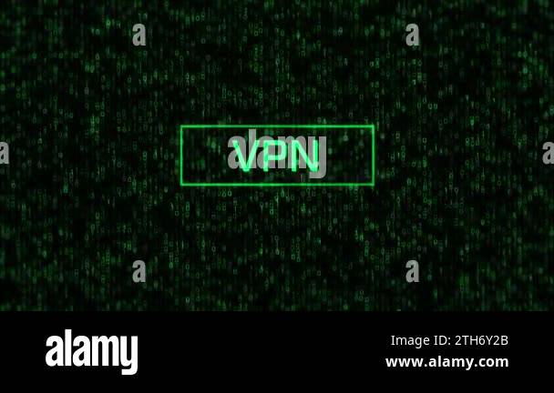 Vpn Concept Over Computer Binary Background Vpn Conceptual Text Over Binary Code And Matrix