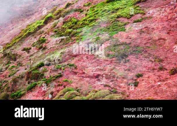 Geothermal area in Iceland, natural hot spring. Stunning boiling clear ...