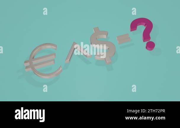 Monetary currency signs of euro and dollar in mathematical formula ...