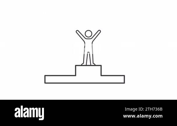 Animated competitions linear icons. Achievement motivation. Set goal ... Animated competitions linear icons. Achievement motivation. Set goal ...
