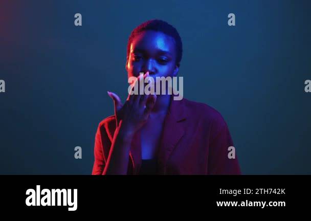 Air kiss. Romantic flirt. Love affection. Admiration gratitude. Red ...