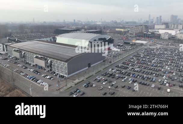 Rotterdam, 15th of February 2023, The Netherlands. A stunning drone ...