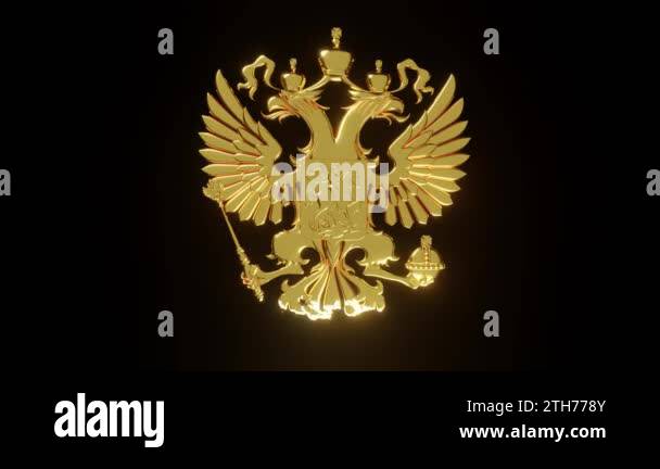 3d animation of the burning of a double-headed eagle, and the ...