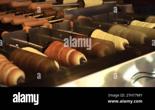 National Czech trdelnik sweet delicacy that is prepared on the street ...