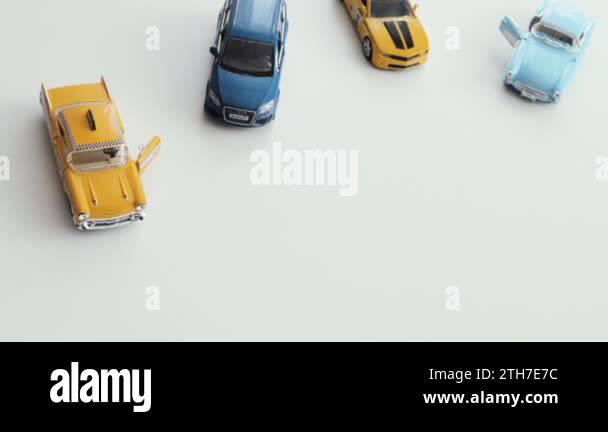 Toy Cars. Realistic models of toy cars. Toys for children. Yellow Taxi ...