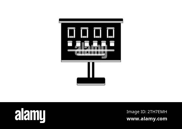 Black Eye test chart icon isolated on white background. Poster for ...