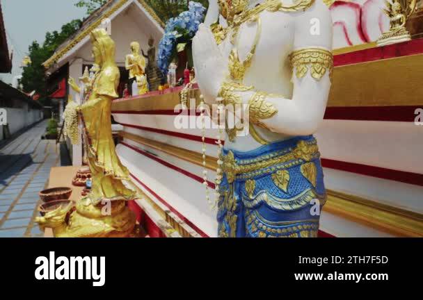 Buddhist Statues at a Chiang Mai Buddhist Temple in Thailand, Beautiful ...