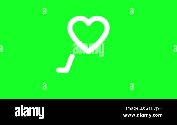 Animated cardiology white line icon. ECG test. Heart beating. Loop HD ...