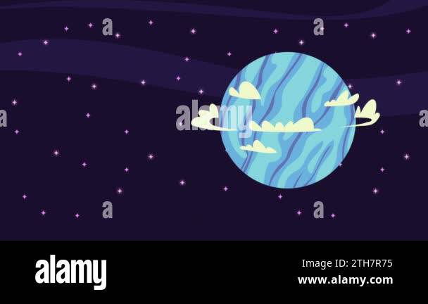 saturn space planet scene animation ,4k video animated Stock Video ...
