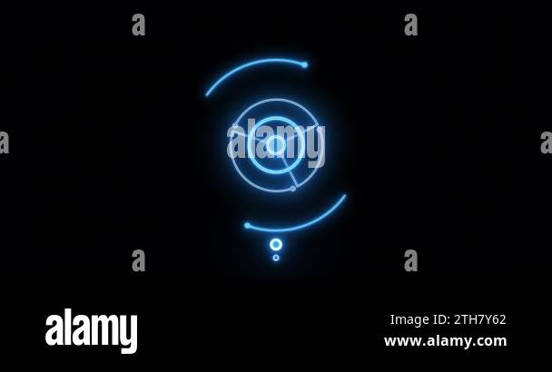 working process symbol. Circular shapes and lines. Futuristic UI ...