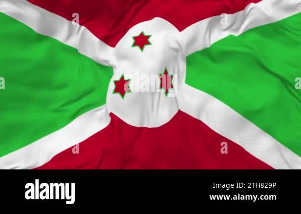 Burundi Flag Seamless Looping Background, Looped Bump Texture Cloth ...