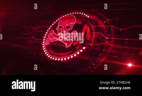 Skull pirate, online cyberattack, hack, threat and breach security ...