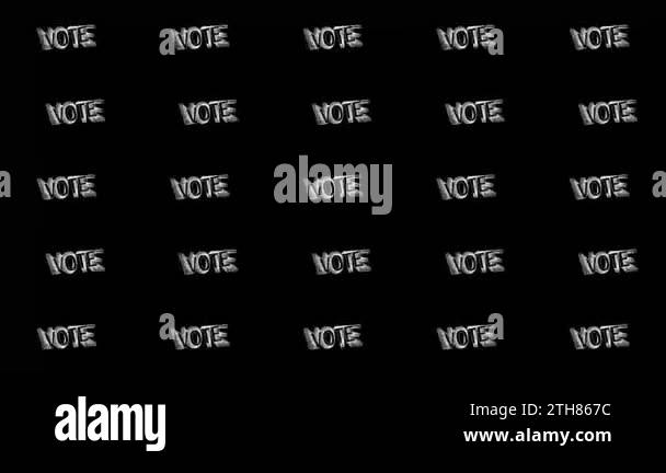 This is the animated kinetic typography of the word: Vote, with a ...