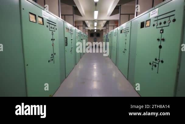 Electric power substation high voltage switching systems, electricity infrastructure, camera ...