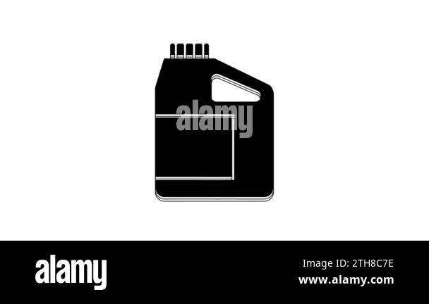 Black Canister for motor machine oil icon isolated on white background ...