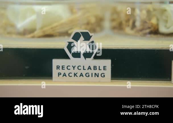A sign of recyclable packaging, a symbol of nature conservation and ...