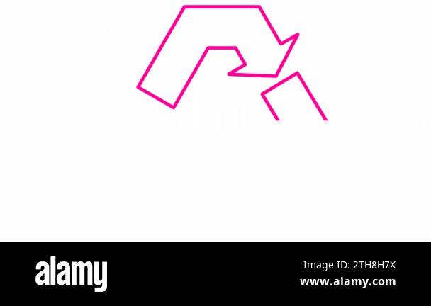 Animated ecology icon. pink symbol of recycle. Concept of green ...
