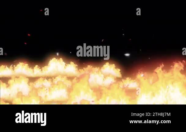 Blazing flame with fire effects and embers with alpha channel ...