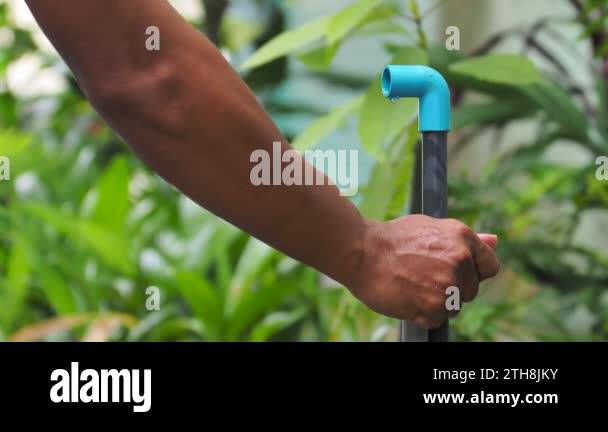 The concept of water crisis and despair from lack of clean water caused ...