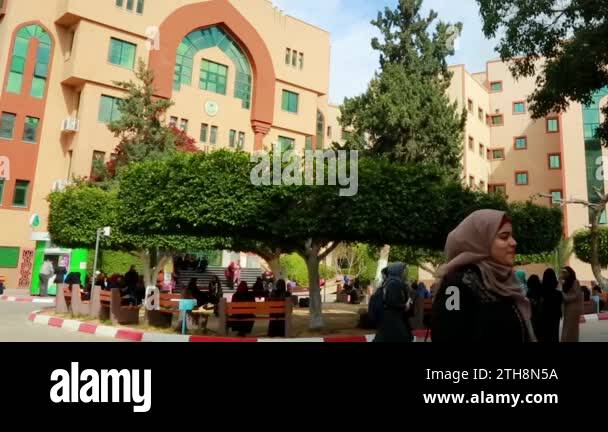 Female students at the Islamic University of Gaza in Gaza City, West ...
