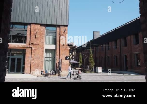 Old factory buildings renovated to business hub. Old plant rebuilt in ...