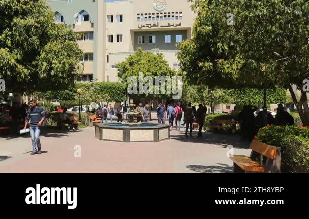 Students at the Islamic University of Gaza in Gaza City, West Bank, the ...