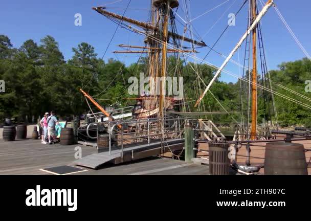 Jamestown settlement a living history museum virginia Stock Videos ...