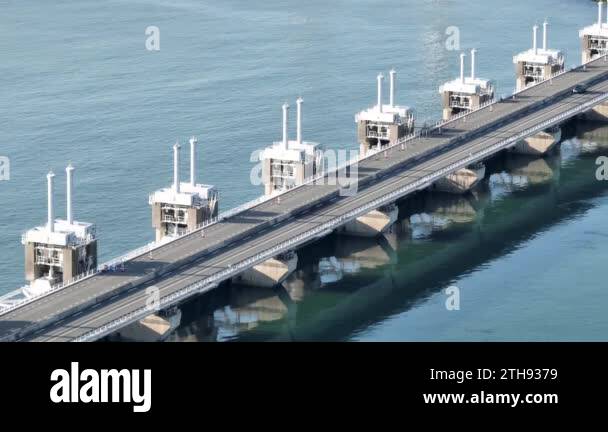 The Delta Works are a water flood defense system, in the Netherlands ...