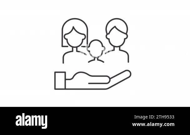 Social insurance linear icon Stock Videos & Footage - HD and 4K Video ...