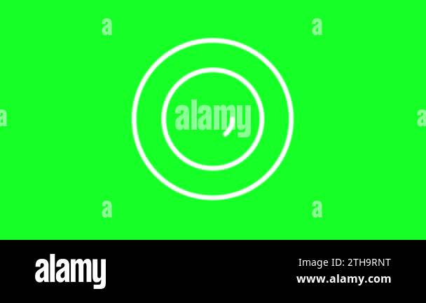 Animated target white line icon. Sport competition. Playing game. Loop ...