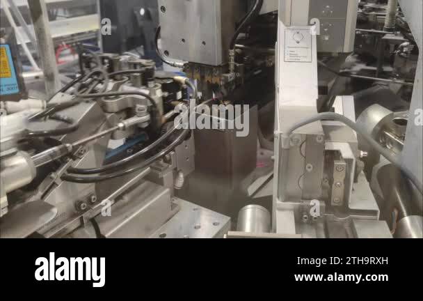 wire cutting machine. Automated automotive production. robotic process ...