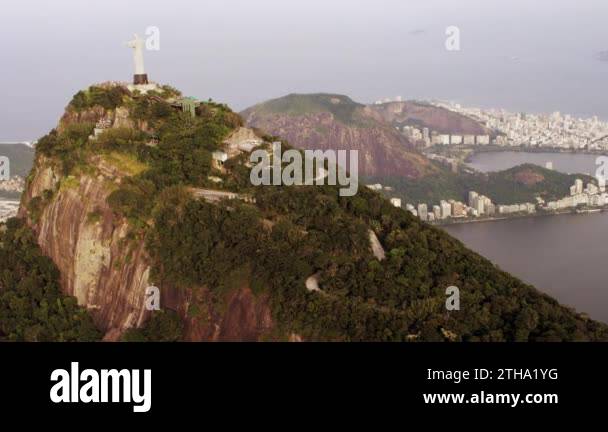 Rio de Janeiro - June, 2013: Cristo Redentor and the Brazilian ...