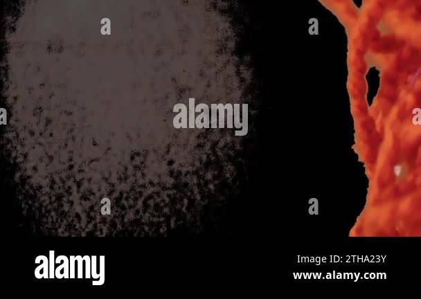 Yarn Tangle Falls Down on Alpha Channel Orange Gray Colorful Tangle of ...