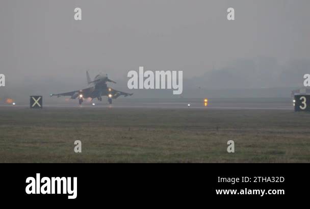Military Fighter Jet Take Off with Full Afterburner Power in a Bad ...