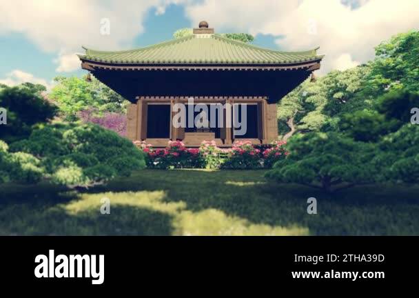 Zen Garden animation in 3D Stock Video Footage - Alamy