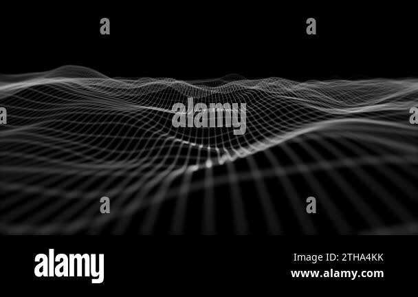 Abstract Digital Waving Lines Fx Background Loop/ 4k animation of an ...