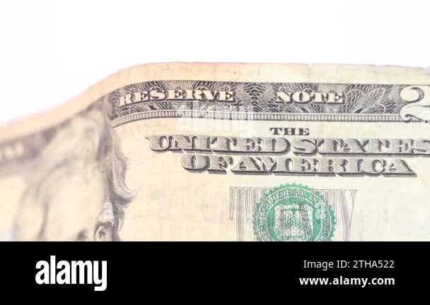 Twenty US dollars close-up. Banknote rotation Stock Video Footage - Alamy